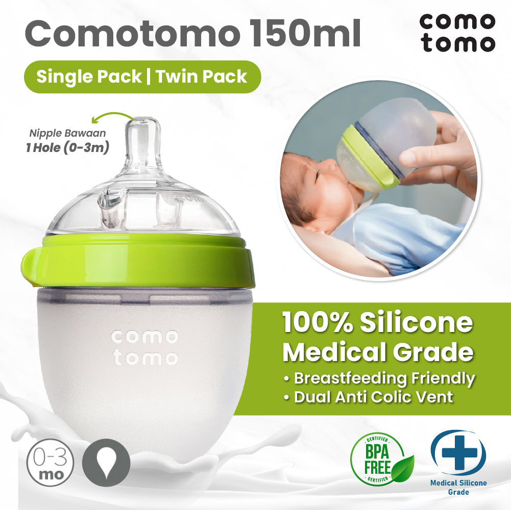 Botol Susu Anti Kolik, Botol Comotomo, Silicone Baby Bottle